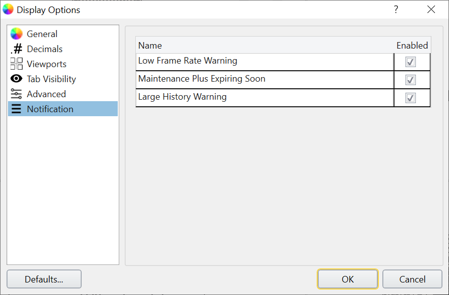 EX3 Documentation | Display Options